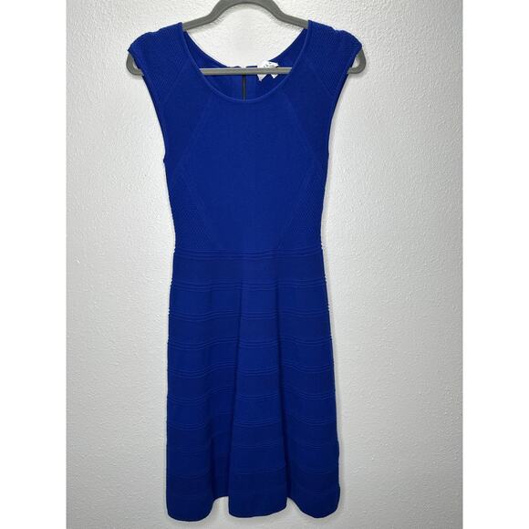 Milly | Dresses | Milly Royal Blue Round Neck Sleeveless Fit Flare ...